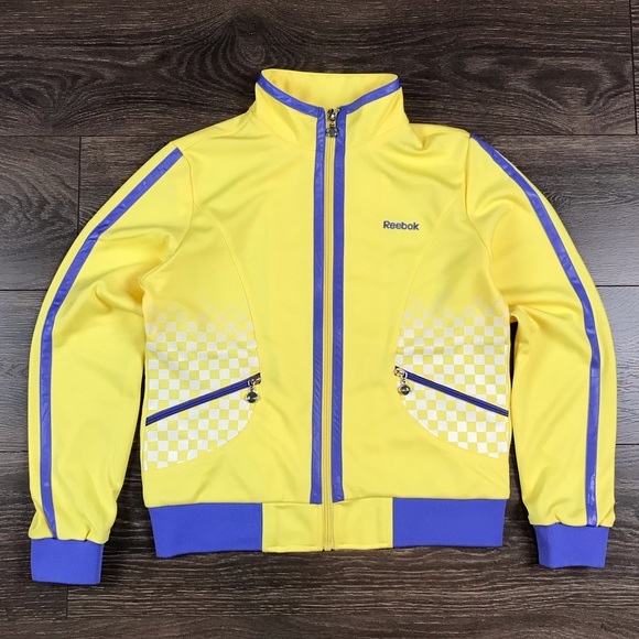 Reebok | Jackets & Coats | Reebok Womens 200s Full Zip Yellow Active ...